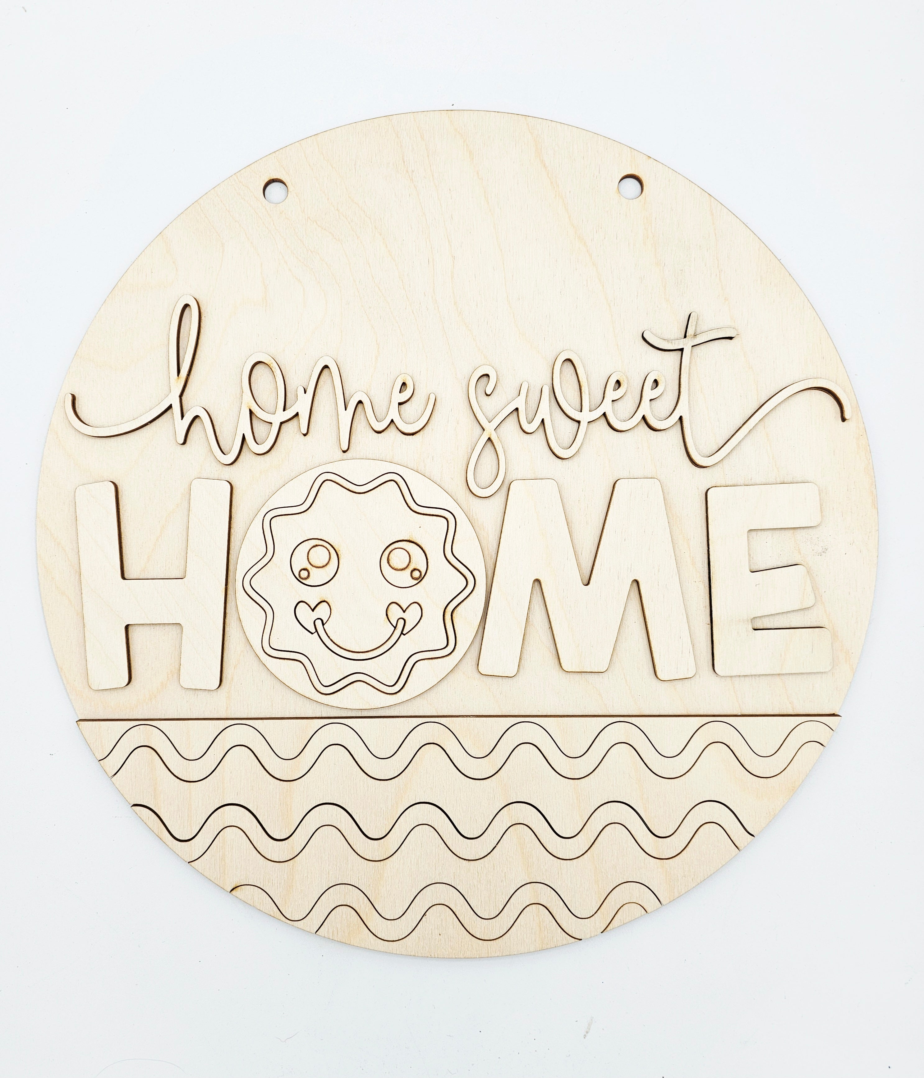 Home Sweet Home Round - Gingie Face – Wood Bits & Pieces